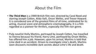The Third Man | PPTX | Movies | Entertainment