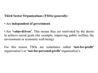 The Third Sector | PPTX