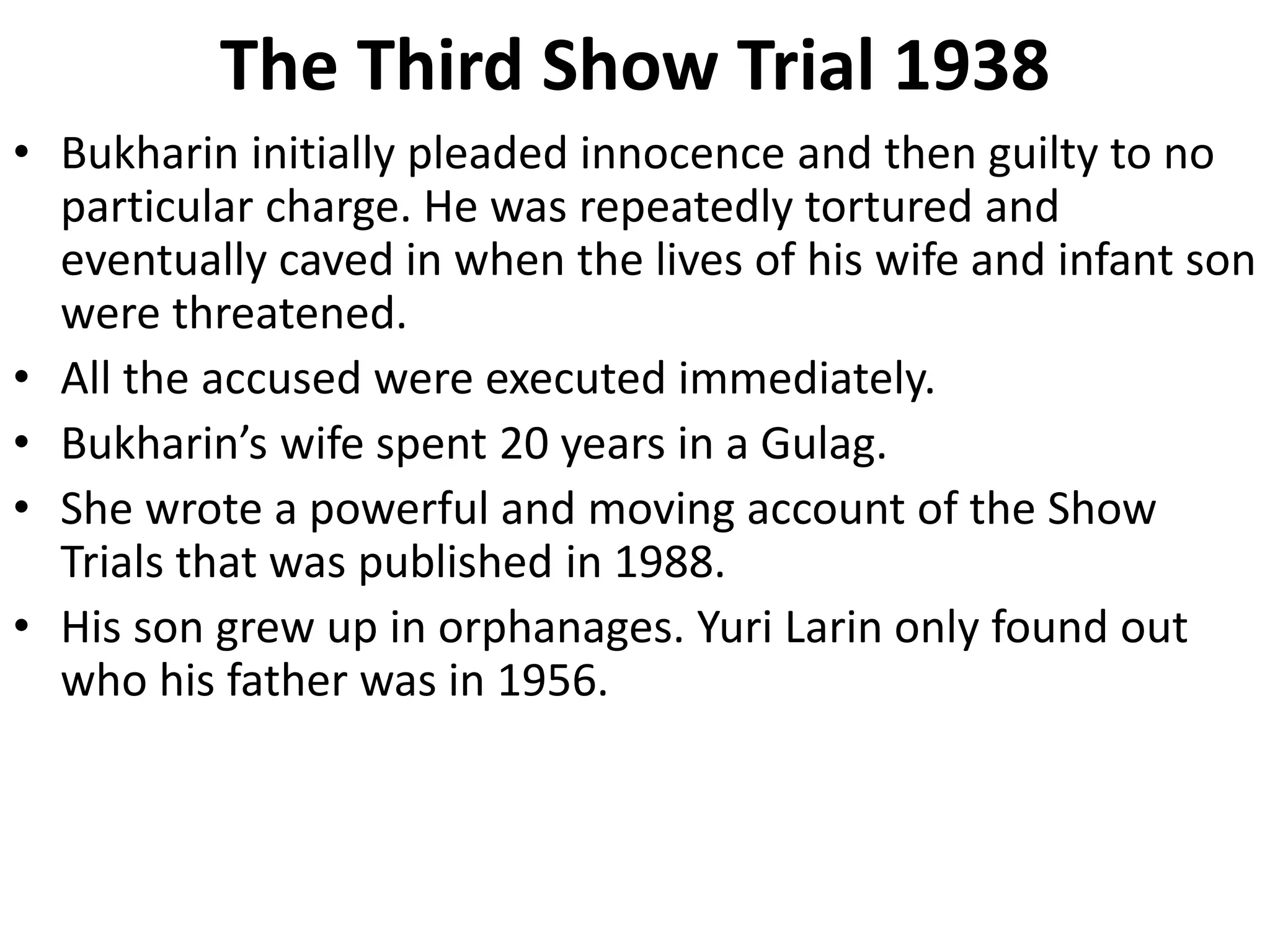 The third show trial 1938 | PPTX