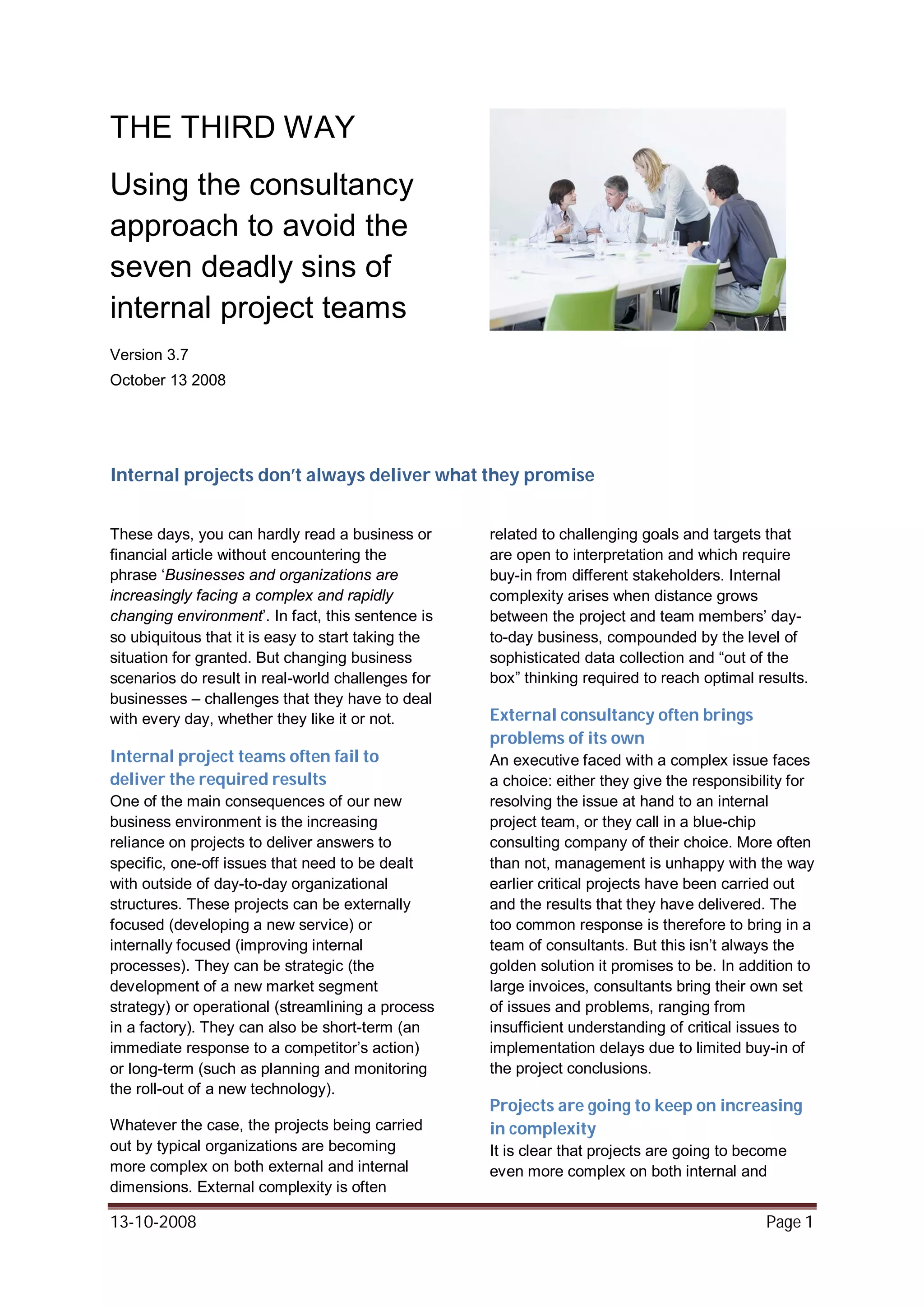 The third way running effective projects | PDF | Management Consulting ...