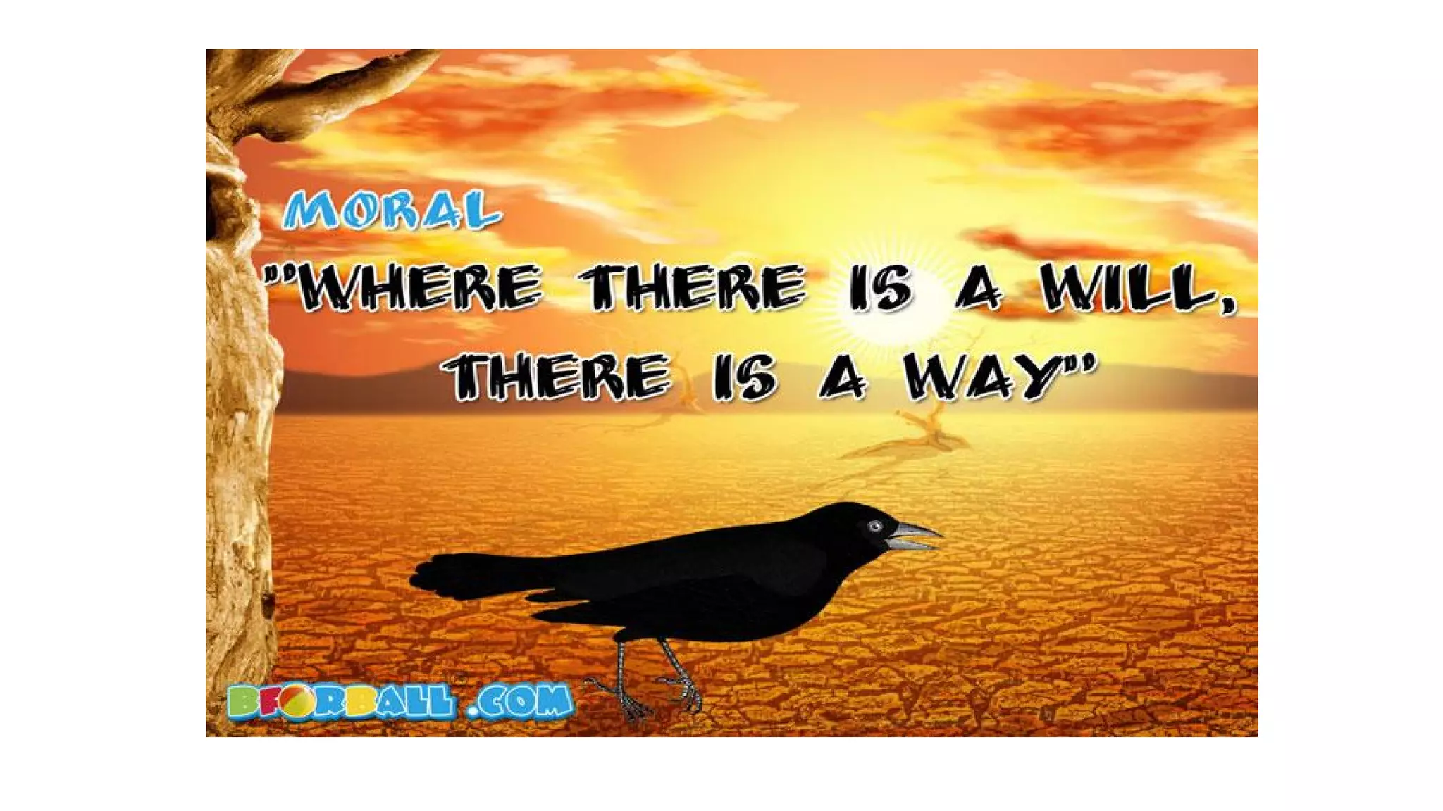 The Thirsty Crow Moral Story with Pictures for Kids | PDF
