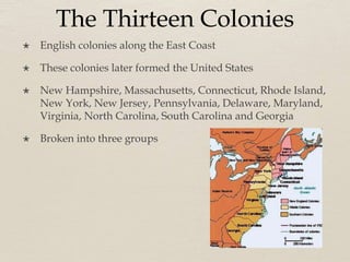 The thirteen colonies | PPT