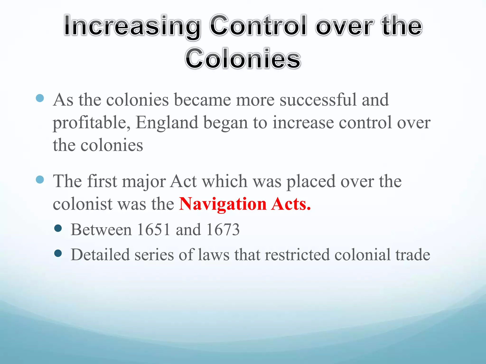 The thirteen colonies, mercantilism, navigation acts | PPTX