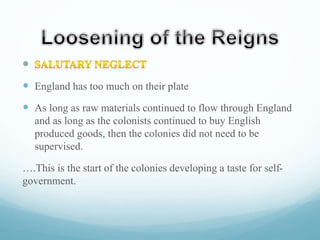 The thirteen colonies, mercantilism, navigation acts | PPTX