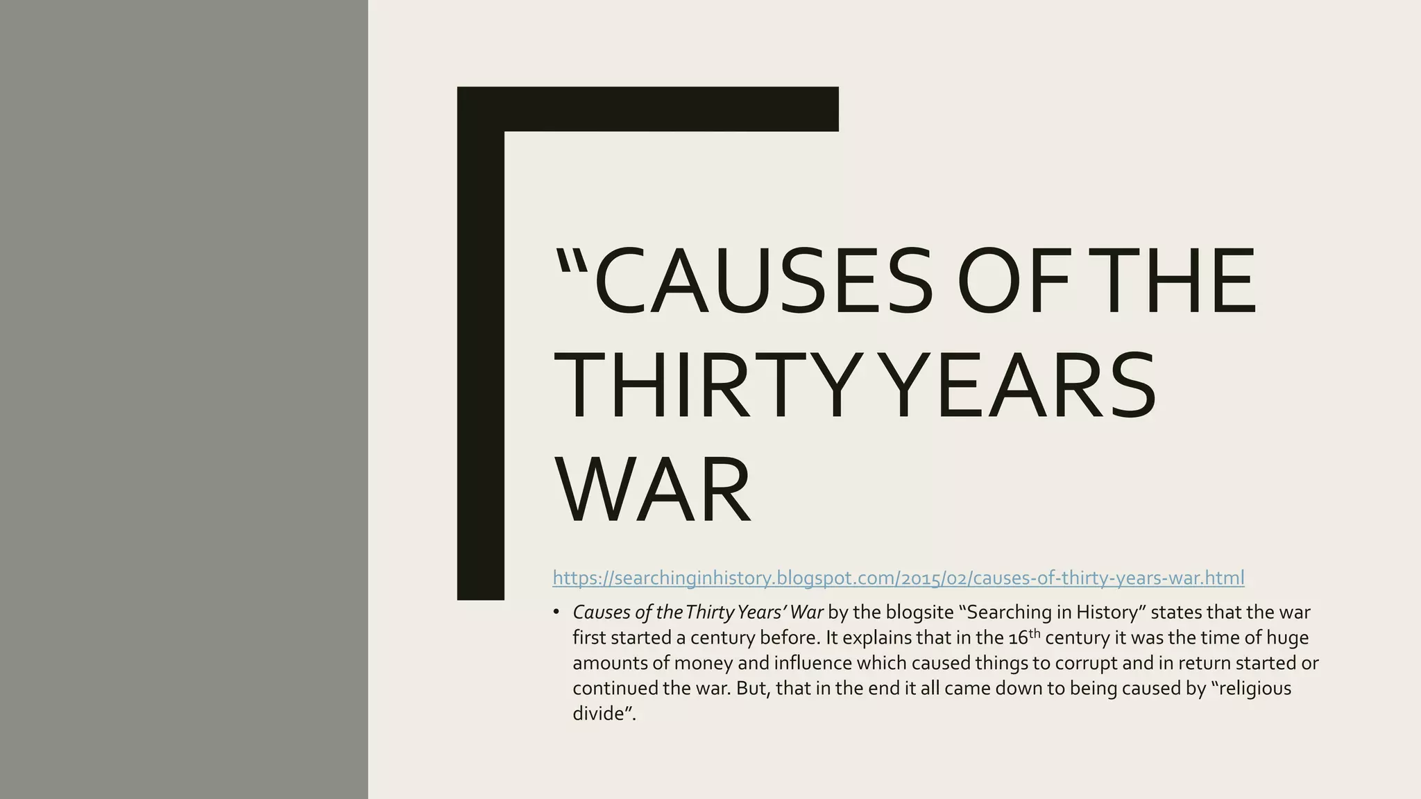 The thirty years war (1618 1648) | PPT