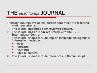 The thomson reuters | PPT