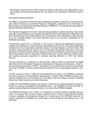 The Threat Against the Philippine Mineral Reporting Code | PDF