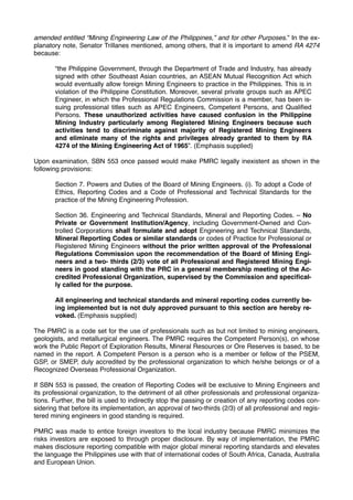 The Threat Against the Philippine Mineral Reporting Code | PDF