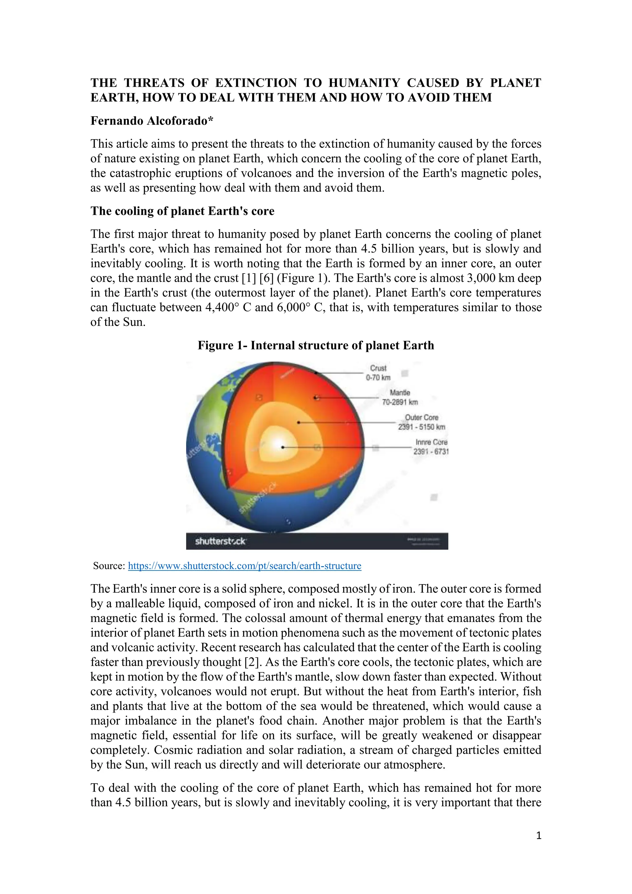 THE THREATS OF EXTINCTION TO HUMANITY CAUSED BY PLANET EARTH, HOW TO ...
