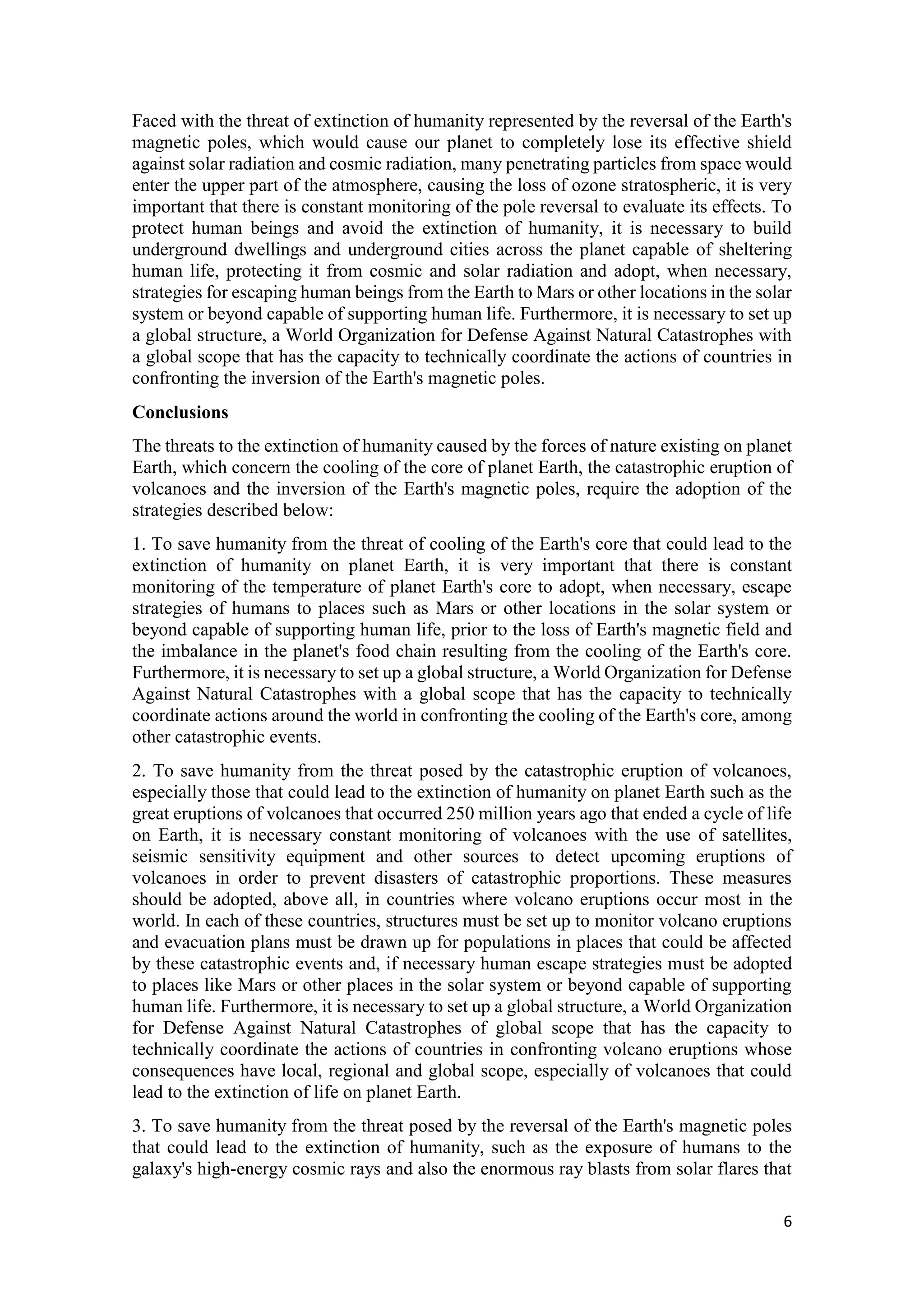 THE THREATS OF EXTINCTION TO HUMANITY CAUSED BY PLANET EARTH, HOW TO ...