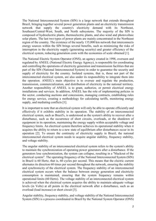 THE THREATS OF INSTABILITY IN BRAZIL'S INTERCONNECTED ELECTRICAL SYSTEM ...