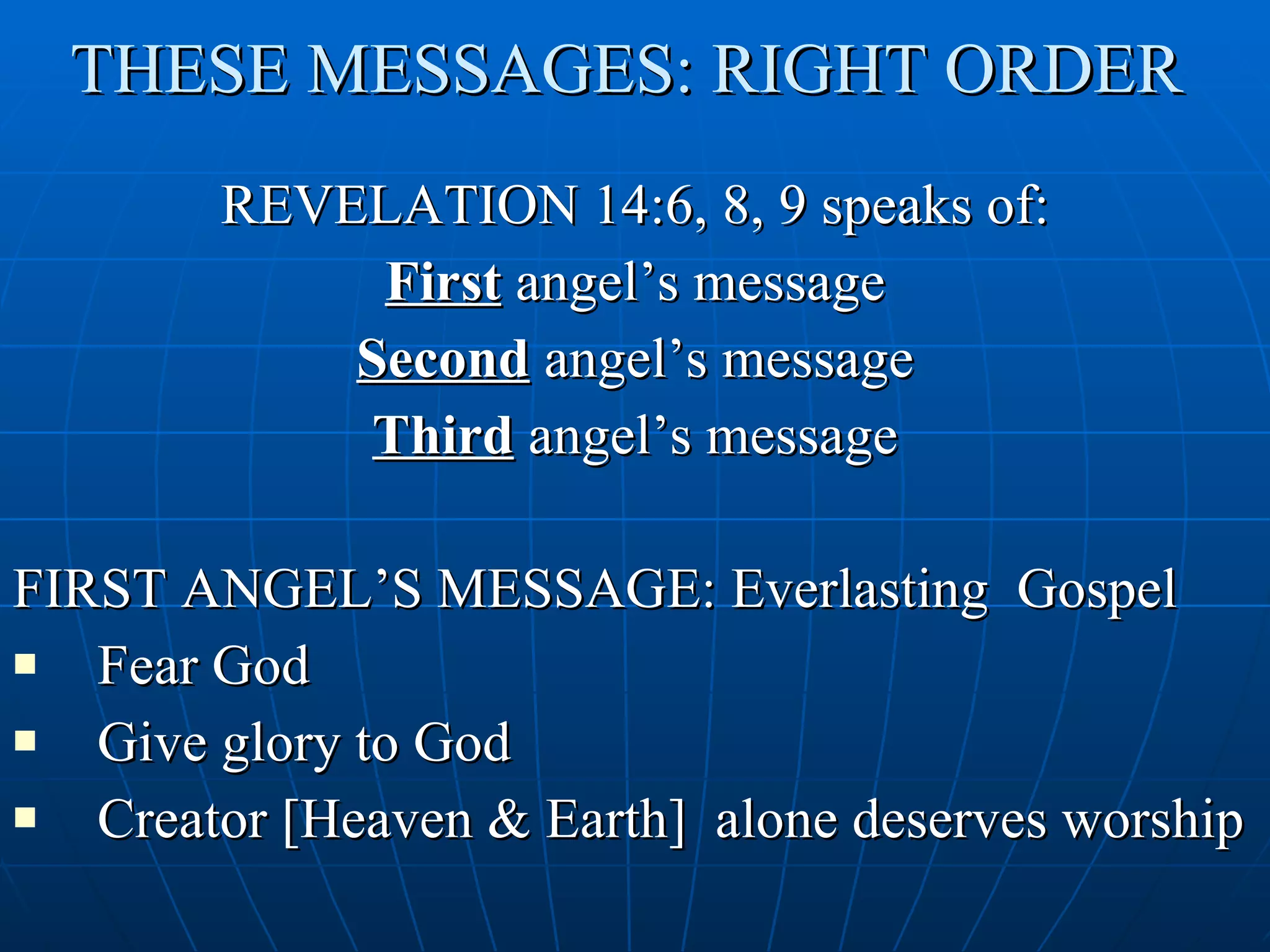 The Three Angels Message | PPT