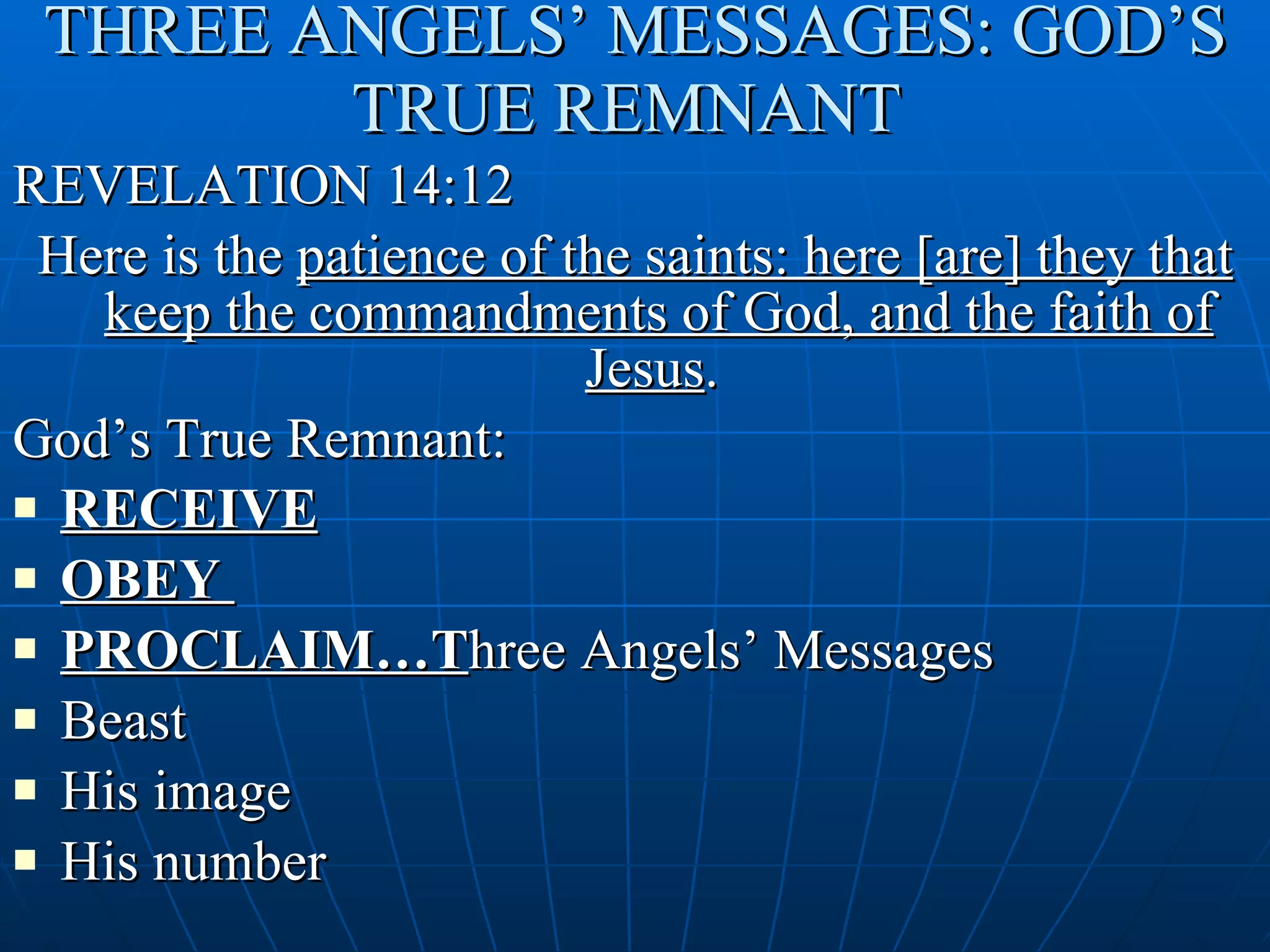 The Three Angels Message | PPT
