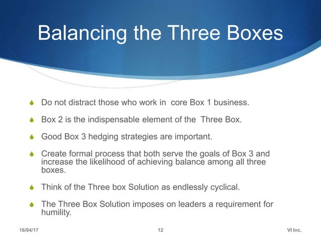 The three box solution | PPTX
