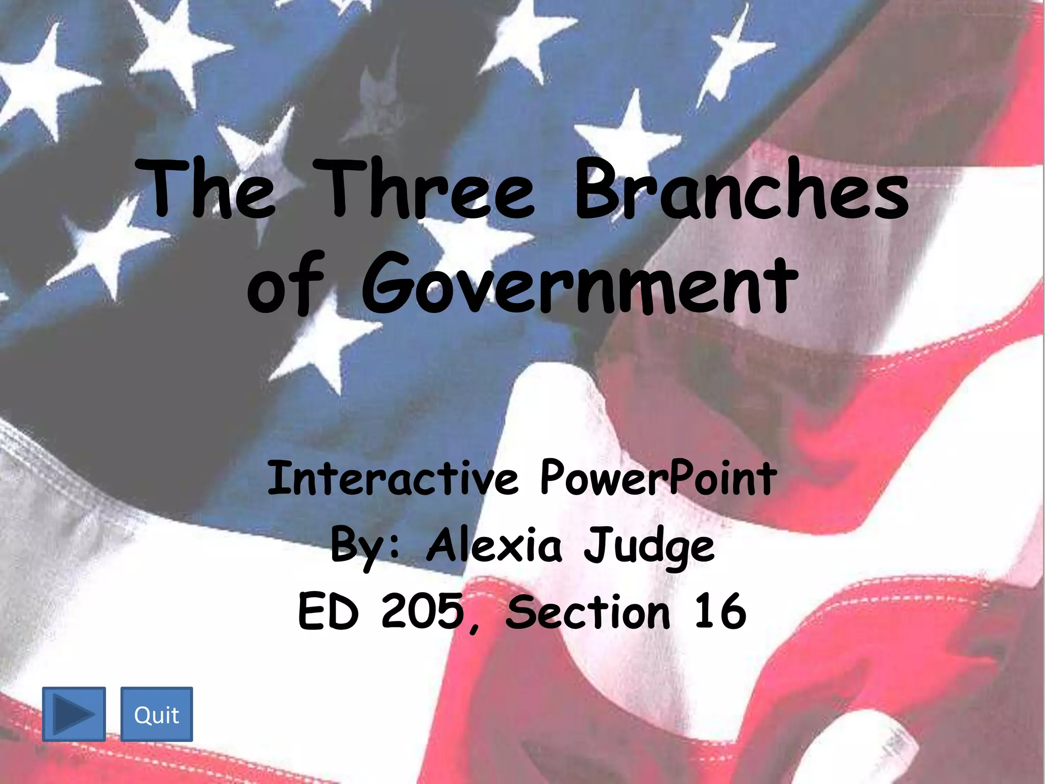 The Three Branches Of Government | PPTX