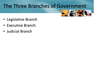 The Three Branches of Government | PPTX