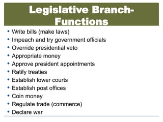 The_Three_Branches_of_Government powerpoint | PPTX