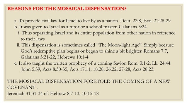 THE THREE DISPENSATIONS.pptx | Christianity | Religion & Spirituality