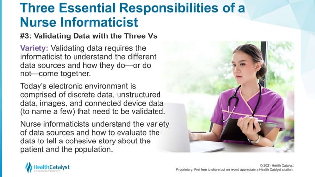 The Three Essential Responsibilities of a Nurse Informaticist