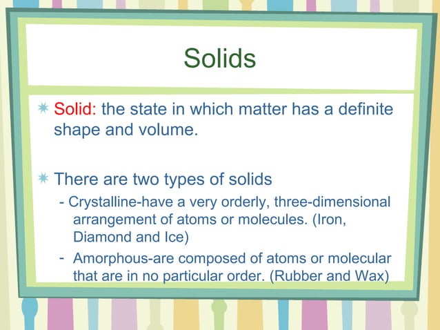 The three (four) states of matter | PPT