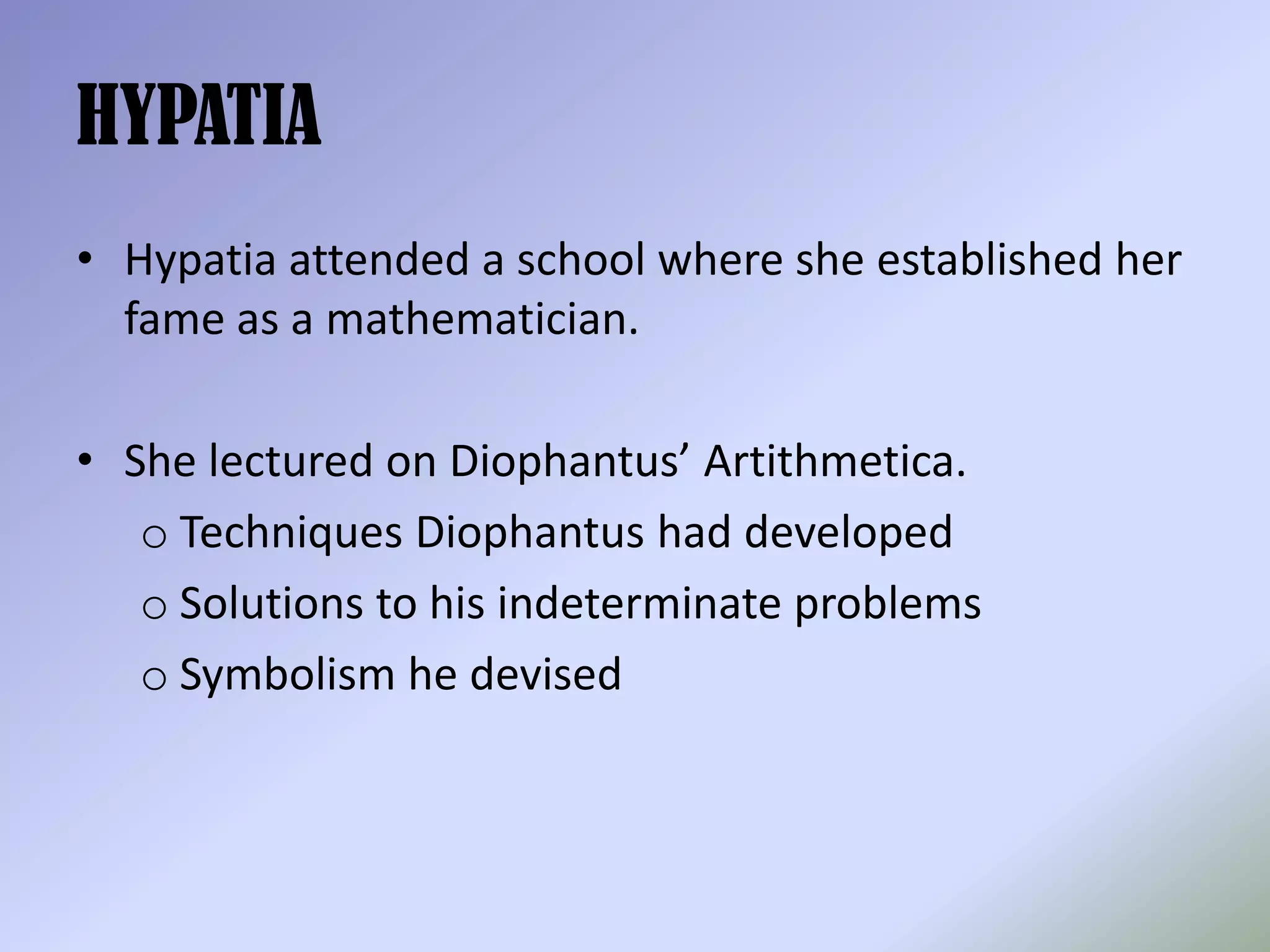 The Three Greatest Women Mathematicians | PDF