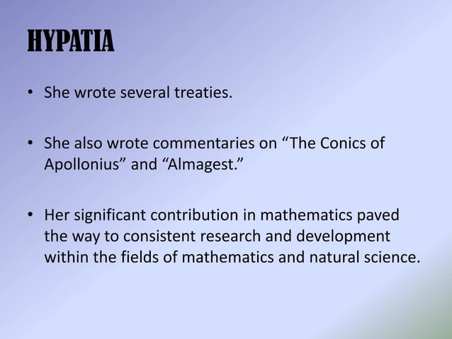 The Three Greatest Women Mathematicians | PDF