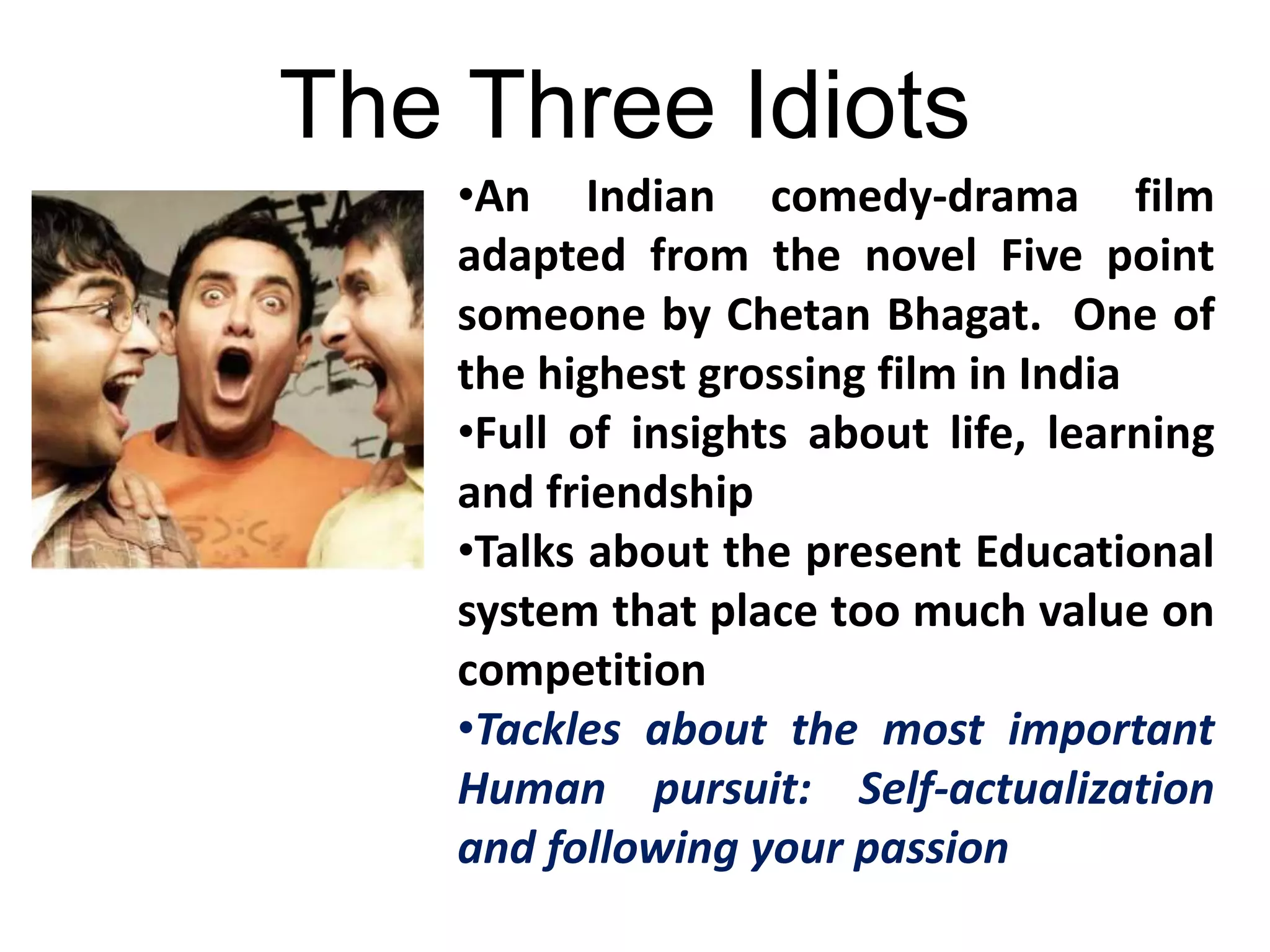 The three idiots by reviewed by jmmp | PPTX | Entertainment Industry ...
