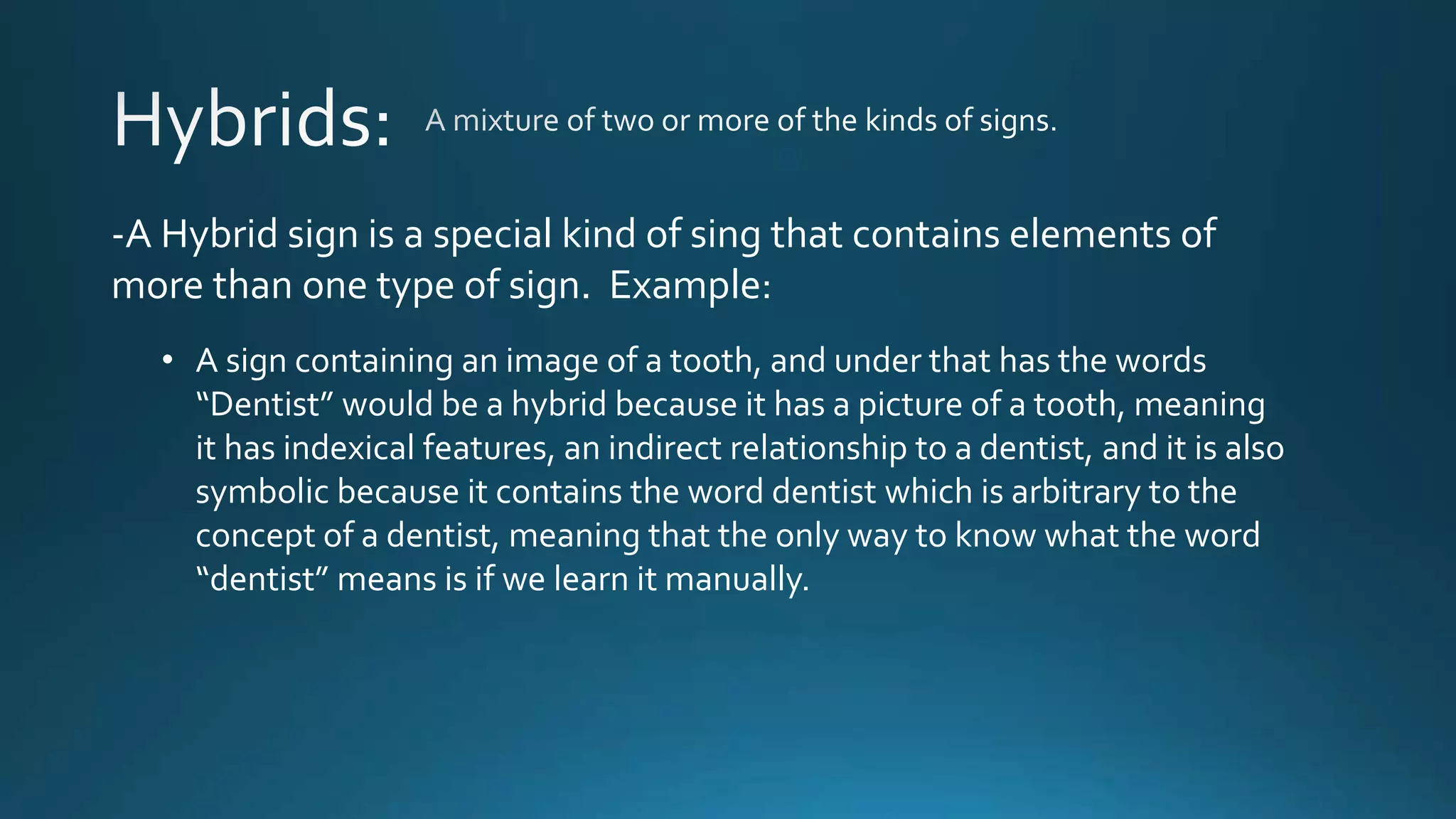 The three kinds of Signs in Linguistics | PPTX