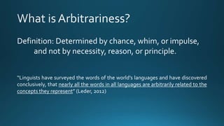 The three kinds of Signs in Linguistics | PPTX
