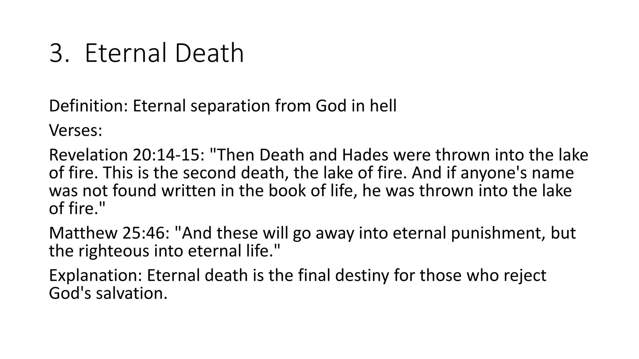 The Three Kinds of Death that you should know | PPTX