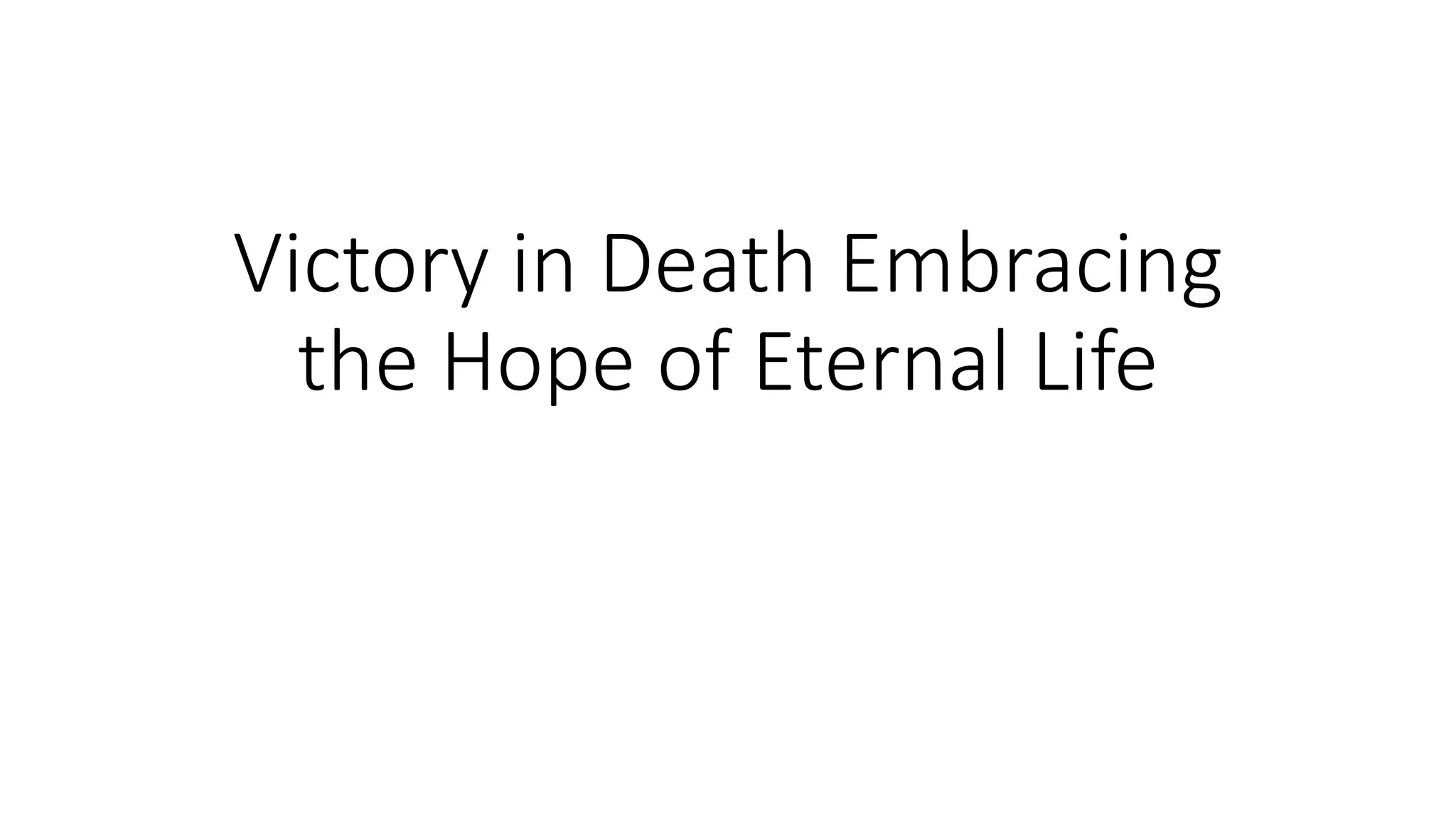 The Three Kinds of Death that you should know | PPTX