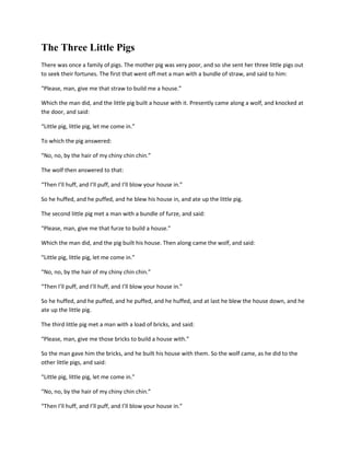 The three little pigs | DOCX