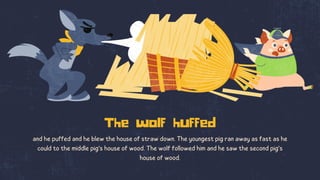 The Three Little Pigs Educational Presentation in Blue and Yellow ...
