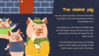 The Three Little Pigs Educational Presentation in Blue and Yellow ...