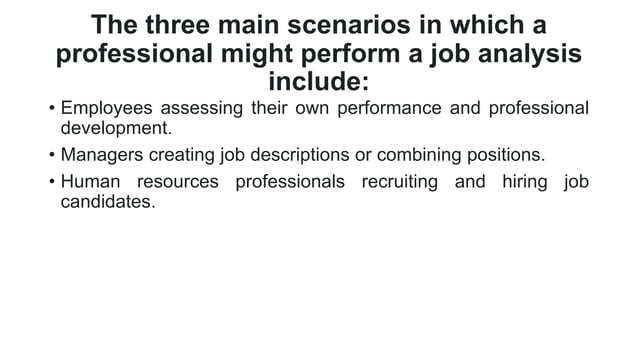 The three main scenarios in which a professional might perform a job ...