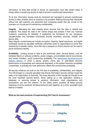 The Three Major Goals of Cybersecurity for Business Organizations ...