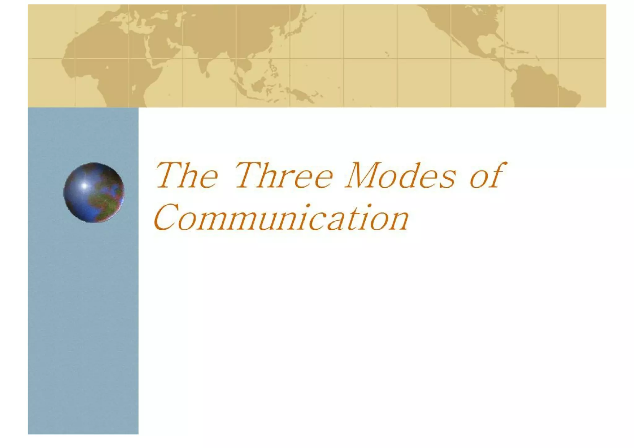 The Three Modes Of Communication | PPT