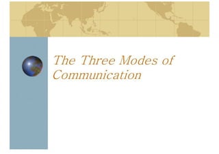 The Three Modes Of Communication | PPT