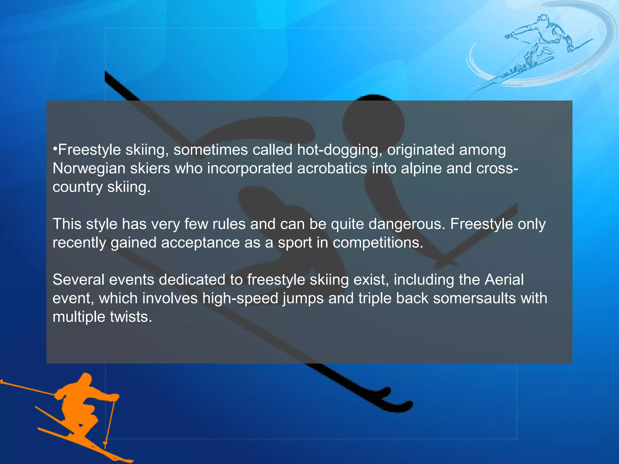 The three most popular types of skiing | PPT