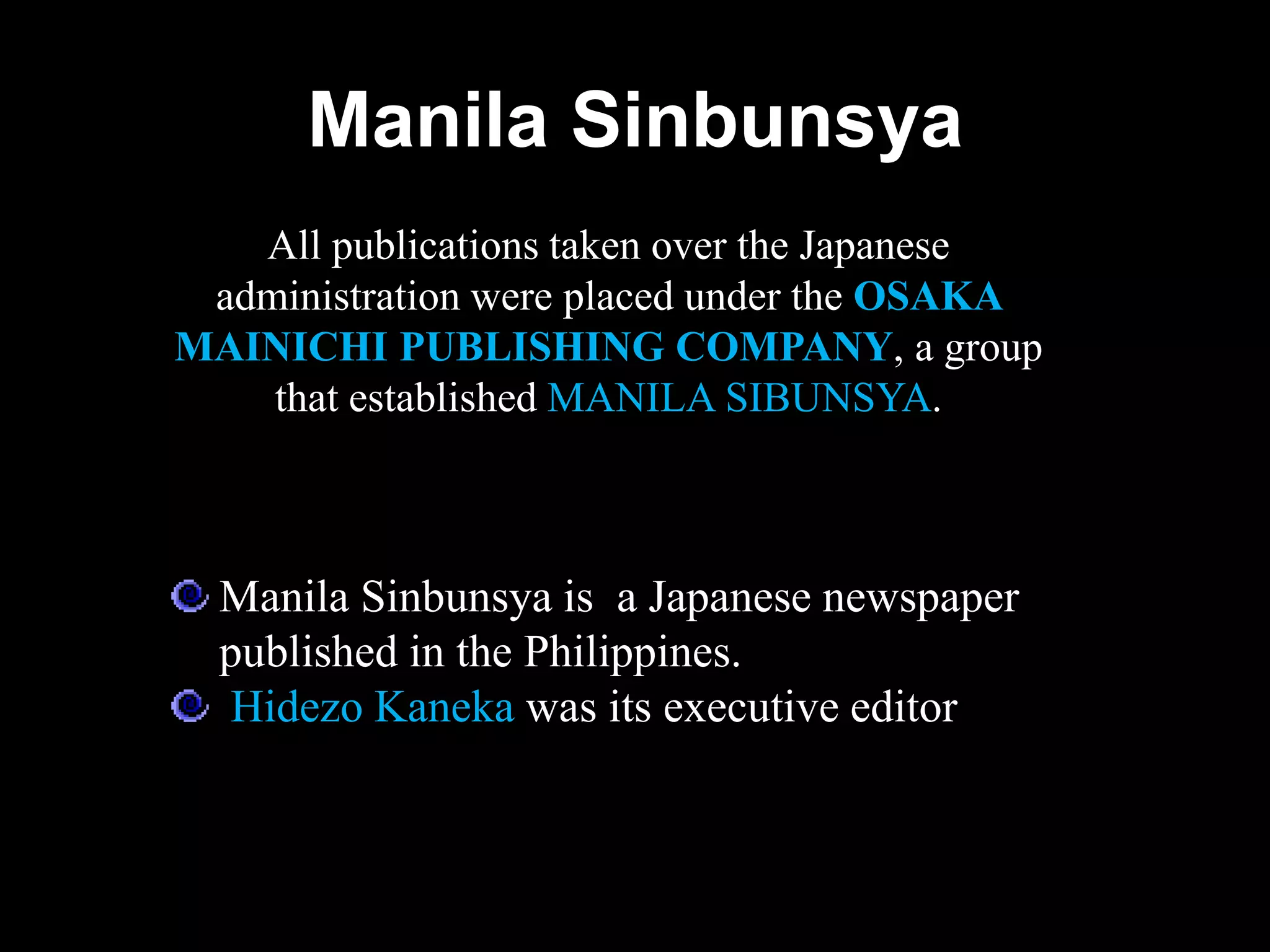 TVT (Taliba, La Vanguardia and The Tribune) - Japanese Interregnum ...