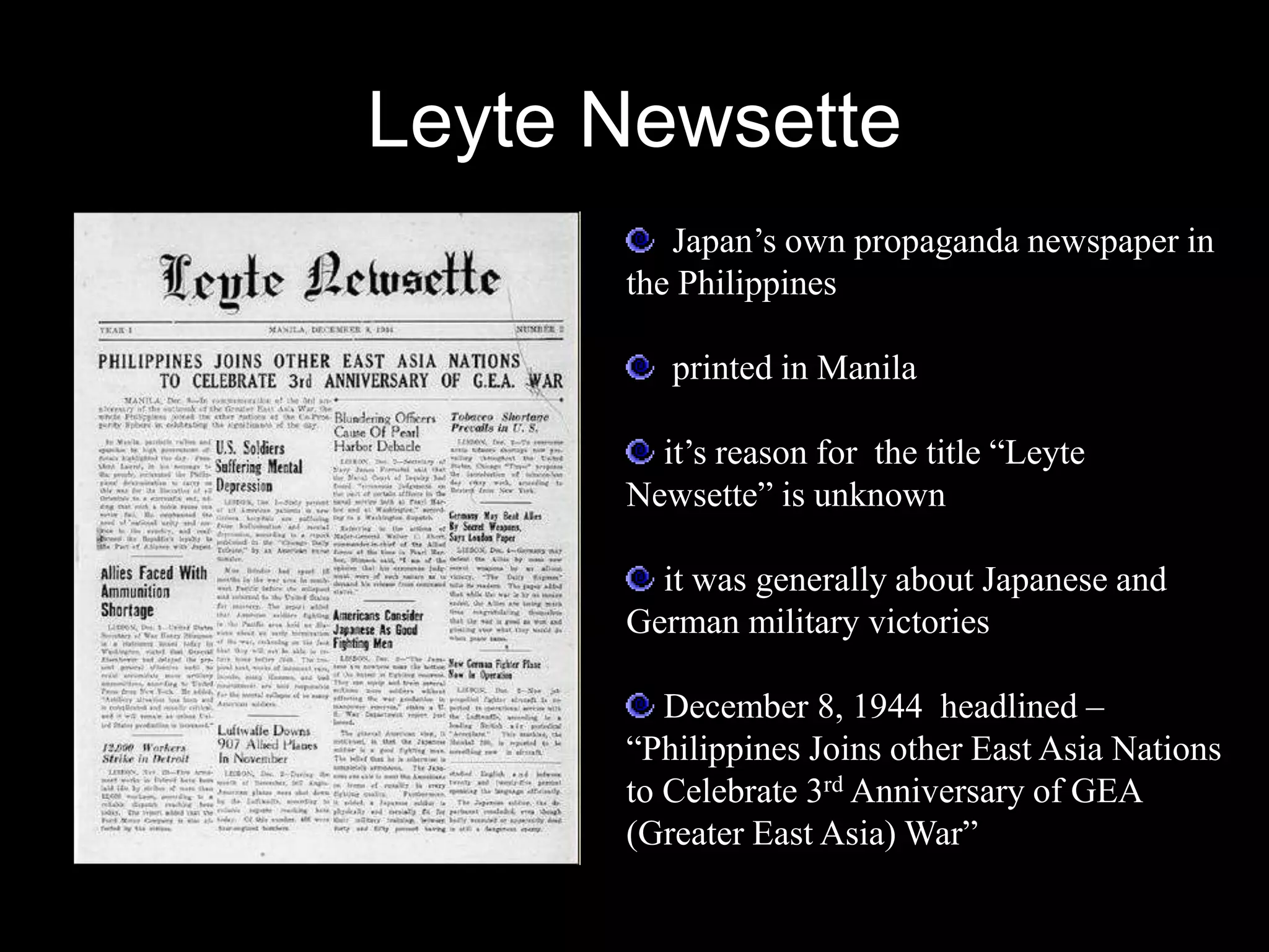 TVT (Taliba, La Vanguardia and The Tribune) - Japanese Interregnum ...