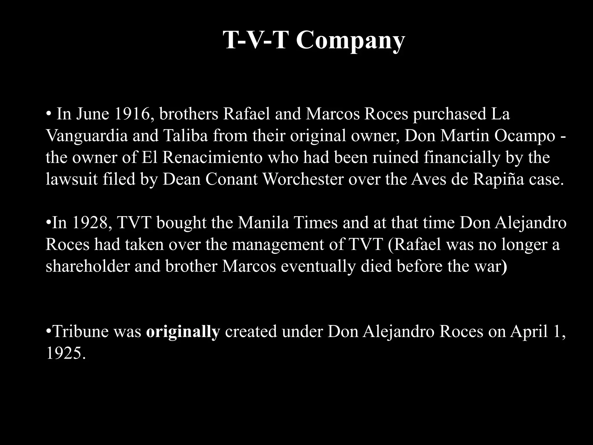 TVT (Taliba, La Vanguardia and The Tribune) - Japanese Interregnum ...