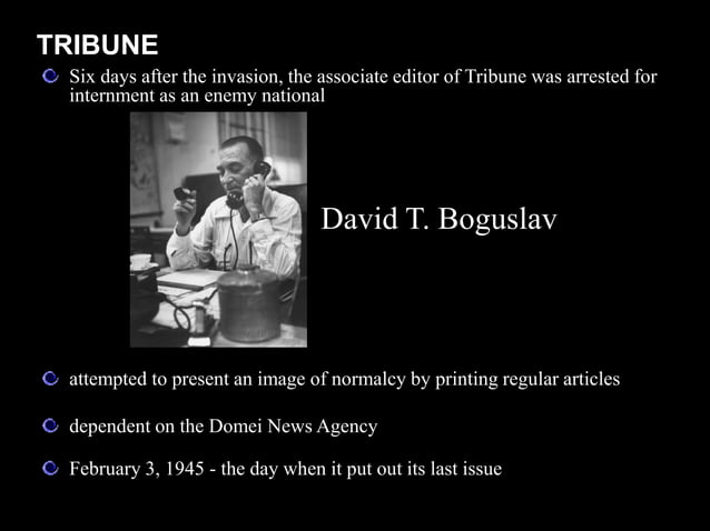 TVT (Taliba, La Vanguardia and The Tribune) - Japanese Interregnum ...