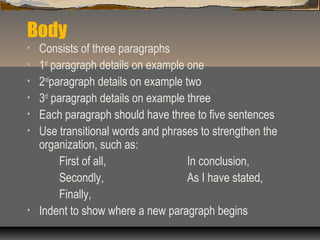 The three parts_of_an_essay | PPT