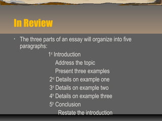 The three parts_of_an_essay | PPT