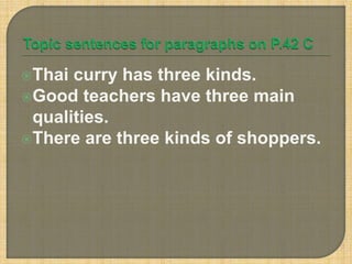 The three parts of a paragraph | PPTX