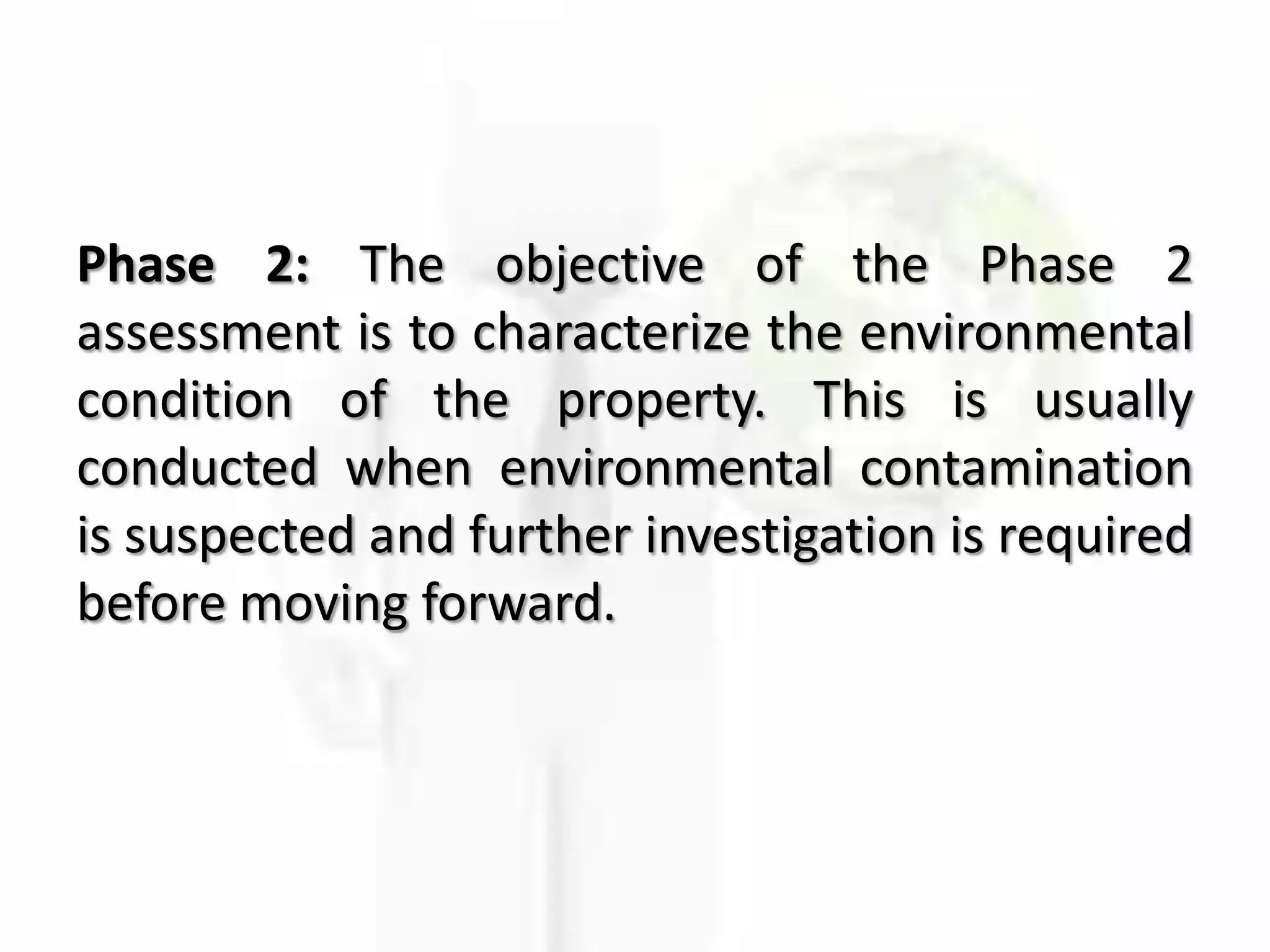 The three phases of environmental assessments(finished) | PPTX