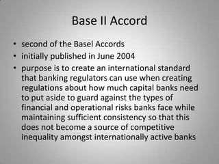 The Three Pillars of the Basel II Accord | PPTX