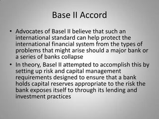 The Three Pillars of the Basel II Accord | PPTX