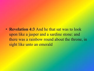 The three rainbows in the bible | PPTX